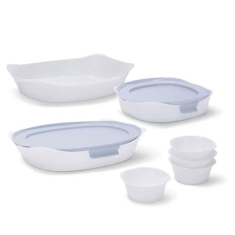 Rubbermaid Duralite Glass Bakeware 9 Piece Set Assorted Sizes