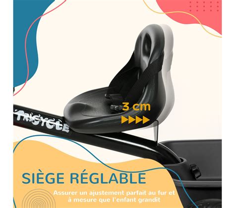 Tricycle Pour Enfant Évolutif Avec Siège Réglable Draisienne
