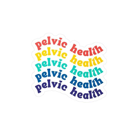 Pelvic Floor Physical Therapy Sticker Pelvic Health Retro Rainbow