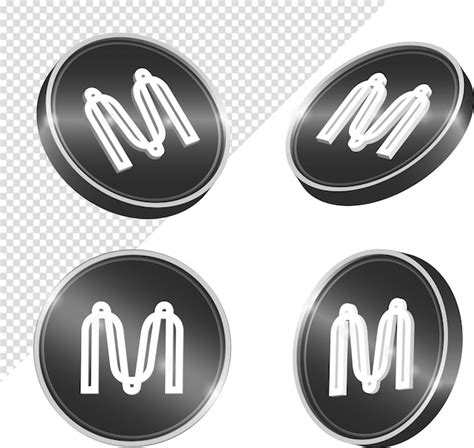 Mina Protocol Coin 3d Illustration Token Cryptocurrency Vector Logo Icon Svg Ai Premium Vector