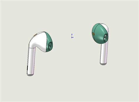 苹果iphone无线蓝牙耳机 Solidworks 2018 模型图纸下载 懒石网