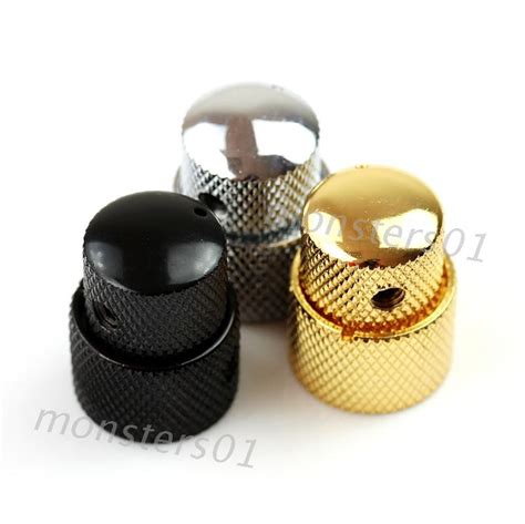 Mm Electric Guitar Bass Tone Volume Knob Concentric Dual Knob Metal Dome Potentiometer Cap
