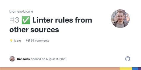 Linter Rules From Other Sources · Biomejs Biome · Discussion 3 · Github