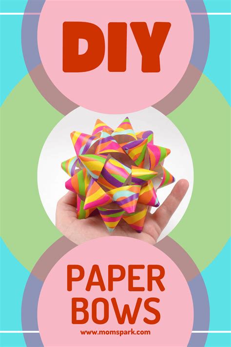 How To Make DIY Paper Gift Bows For Presents Mom Spark