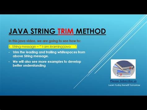 Trim Spaces In Java Trim Leading And Trailing Spaces In Java Java