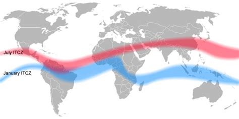 Posición De La Zcit Bajo Influencia Atmosférica En Julio Rojo Y En