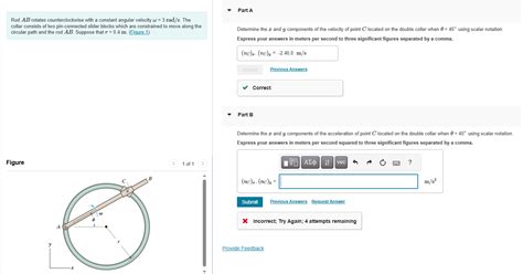 Solved Rod Ab ﻿rotates Counterclockwise With A Constant