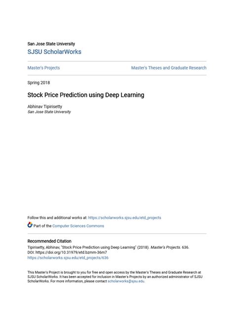 Stock Price Prediction Using Deep Learning Pdf Machine Learning Support Vector Machine