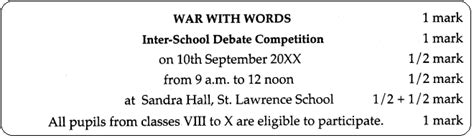 Notice Writing Class 10 Icse Format Examples Topics Exercises