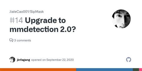 Upgrade To Mmdetection 2 0 · Issue 14 · Jialecao001 Sipmask · Github