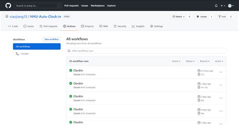 Github Xiaojiang33hhu Auto Clock In 河海大学自动健康打卡 Github Action 请合理使用