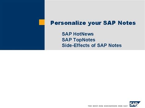 SAP Notes SAP Support Portal SAP Notes Overview SAP Notes SAP Support Portal SAP Notes Overview