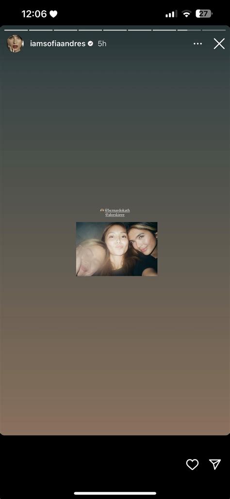 Sofia Andres Ig Story While Hanging Out With Kath R Chikaph