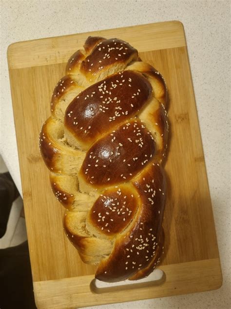 First Attempt At A Five Strand Braid Challah Definitely Need To Practice My Bread Braiding