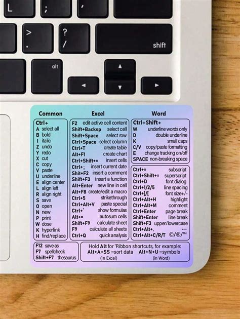 1pc Laptop Excel Shortcut Keys Sticker SHEIN USA