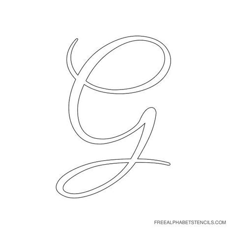 Cursive Stencil Letters G