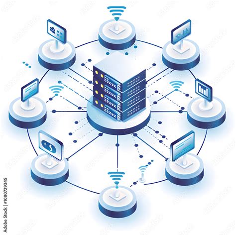 Schematic Illustration Of Nginx Load Balancing And Network Traffic Distribution Stock