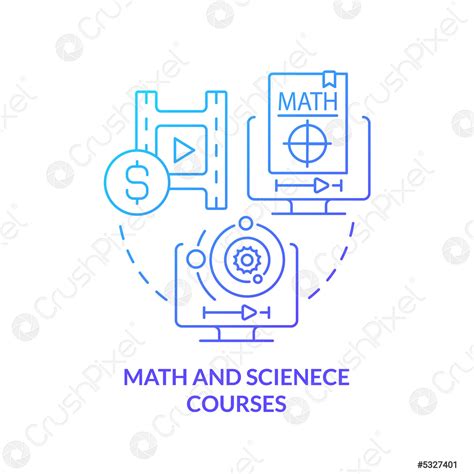 Math And Science Courses Blue Gradient Concept Icon Stock Vector 5327401 Crushpixel