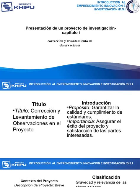 S32 Presentacion De Un Proyecto De Investigacion Capitulo 1 Pdf