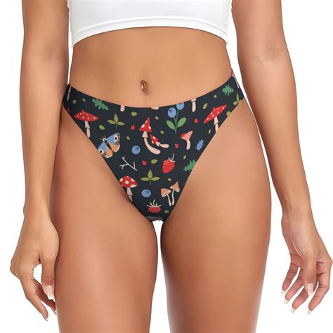 Junzan Forest Flora And Insects Print Womens Sexy G String Underwear