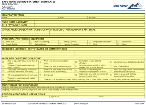 A Comprehensive Guide To Safe Work Method Statements