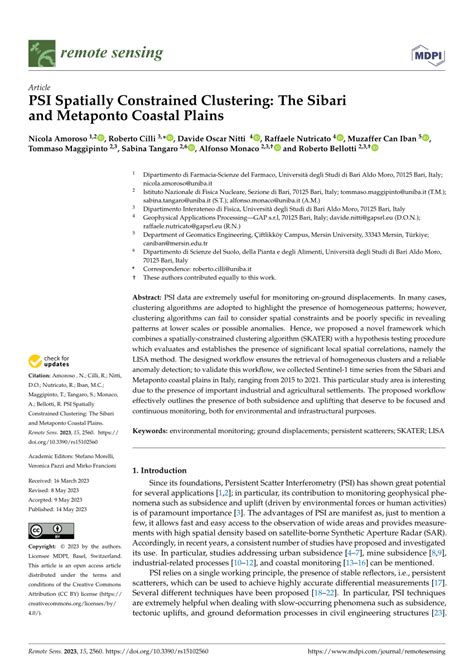 Pdf Psi Spatially Constrained Clustering The Sibari And Metaponto