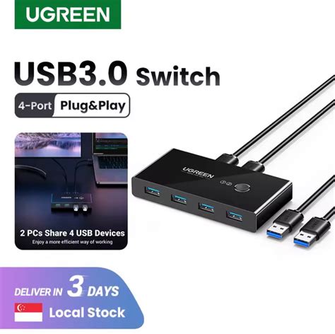 UGREEN Way Port USB KVM Switch Computers Tech Parts Accessories Computer Parts On