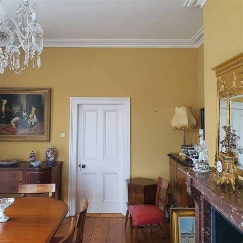 Farrow Ball India Yellow Painted Living Room Paint Interiors By Color