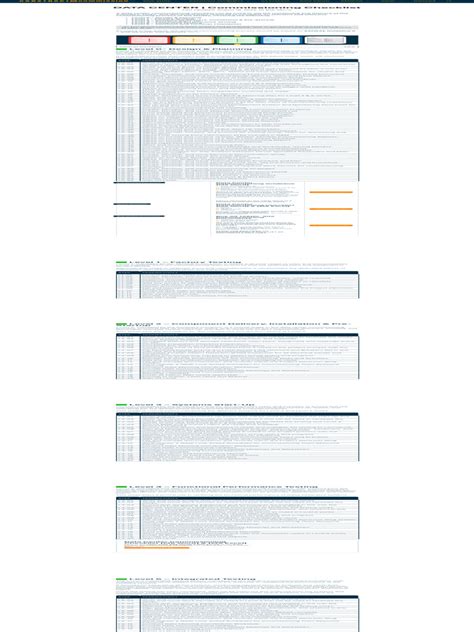 Data Center Commissioning Checklist Pdf Computing