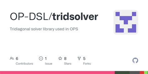 Github Op Dsltridsolver Tridiagonal Solver Library Used In Ops