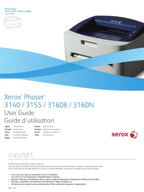 Xerox Phaser 3160n Users Guide Pdf Ac Power Plugs And Sockets Printer Computing