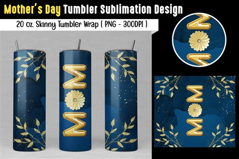 Mothers Day 20 Oz Skinny Tumbler Wrap Graphic By Creative Store