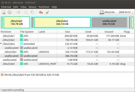 Windows 7 Cannot Shrink Ntfs Partition With Gparted Couldnt Update