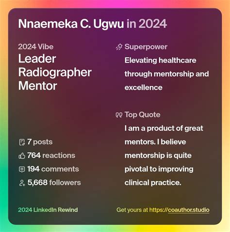 Nnaemeka C Ugwu On Linkedin Medicalimaging Mentorship Leadership
