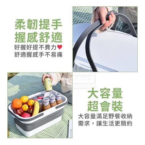 『台灣發貨蝦皮代開發票 』野餐必備手提折疊桌板置物箱 Clear雜貨店 Iopen Mall