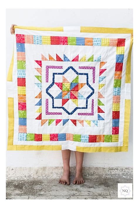 Framed Patchwork Star Modern Quilt Pattern Modern Star Quilt Pattern