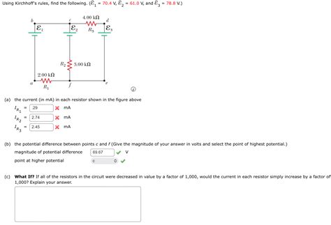 solved using kirchhoff s rules find the following ﻿and