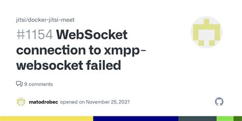 websocket connection to xmpp websocket failed · issue 1154 · jitsi