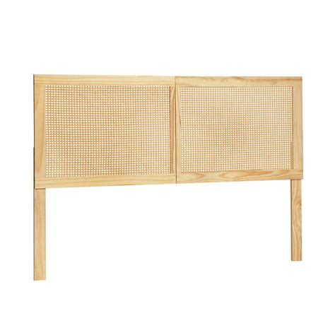 Artiss Bed Head Headboard Queen Rattan Ribo Pine Co Clearance Australia