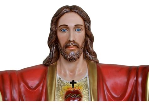 Statua Sacro Cuore di Gesù braccia aperte cm 200 in vetroresina con