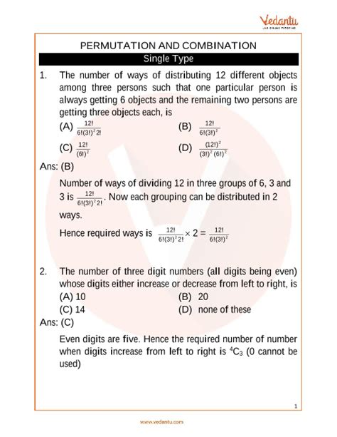 Permutation And Combination Question Bank Pdf
