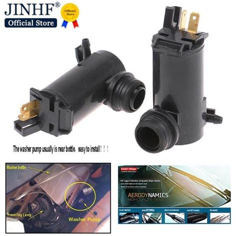 1pc 12v 24v Universal Car Glass Wiper Windshield Wiper Washer Pump