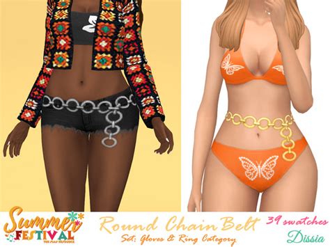 The Sims Resource Round Chain Accessory Belt Ring