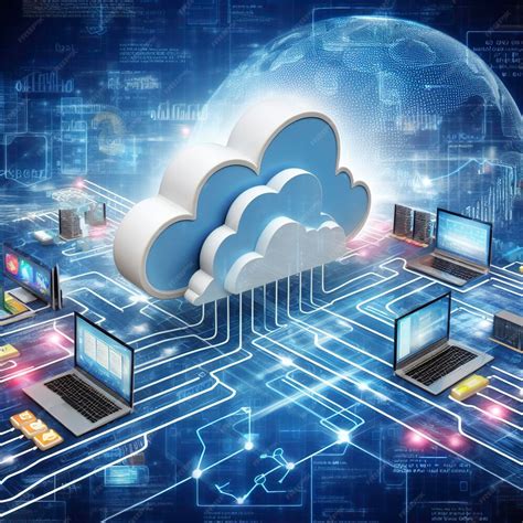 Cloud Computing Technology With Computer Server And Cloud Computing