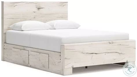 Lawroy Light Natural Queen Panel Bed With Single Side Storage From