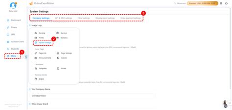 Instructions Of The System Settings Help Center OnlineExamMaker