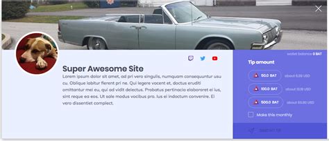 Add Support For Custom Tip Amount For Publishers · Issue 2645 · Brave