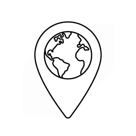 Gps 핀 및 글로브 세계 위치 표시 Gps 마커 프리미엄 벡터