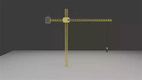 Realistic Tower Crane 3d Model With Detailed Components Free 3d Model