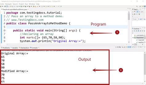 How To Pass An Array To A Method In Java